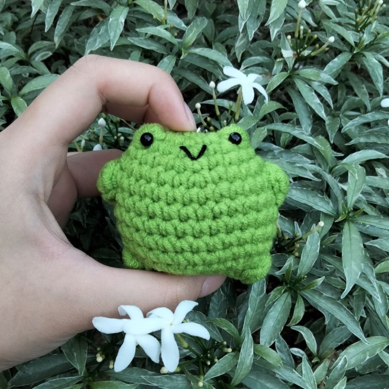 🐸 Crochet frog keychain handmade 🐸 Patung kait katak 🐸 | Shopee Malaysia