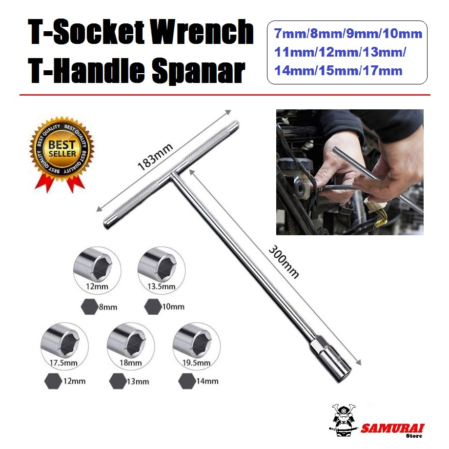 T-Socket Wrench T-handle Spanner T-Box Wrench Spana T Nut Driver Heavy ...