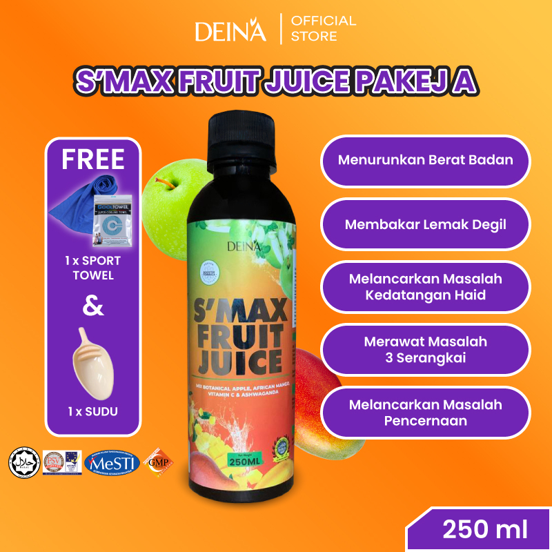 S'max Fruit Juice Package A (250ml) - 1 Bottle Supplement Weight Loss ...