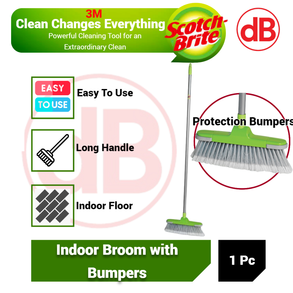 (Ready Stock) 3M Scotch Brite Indoor Broom With Bumpers | Shopee Malaysia