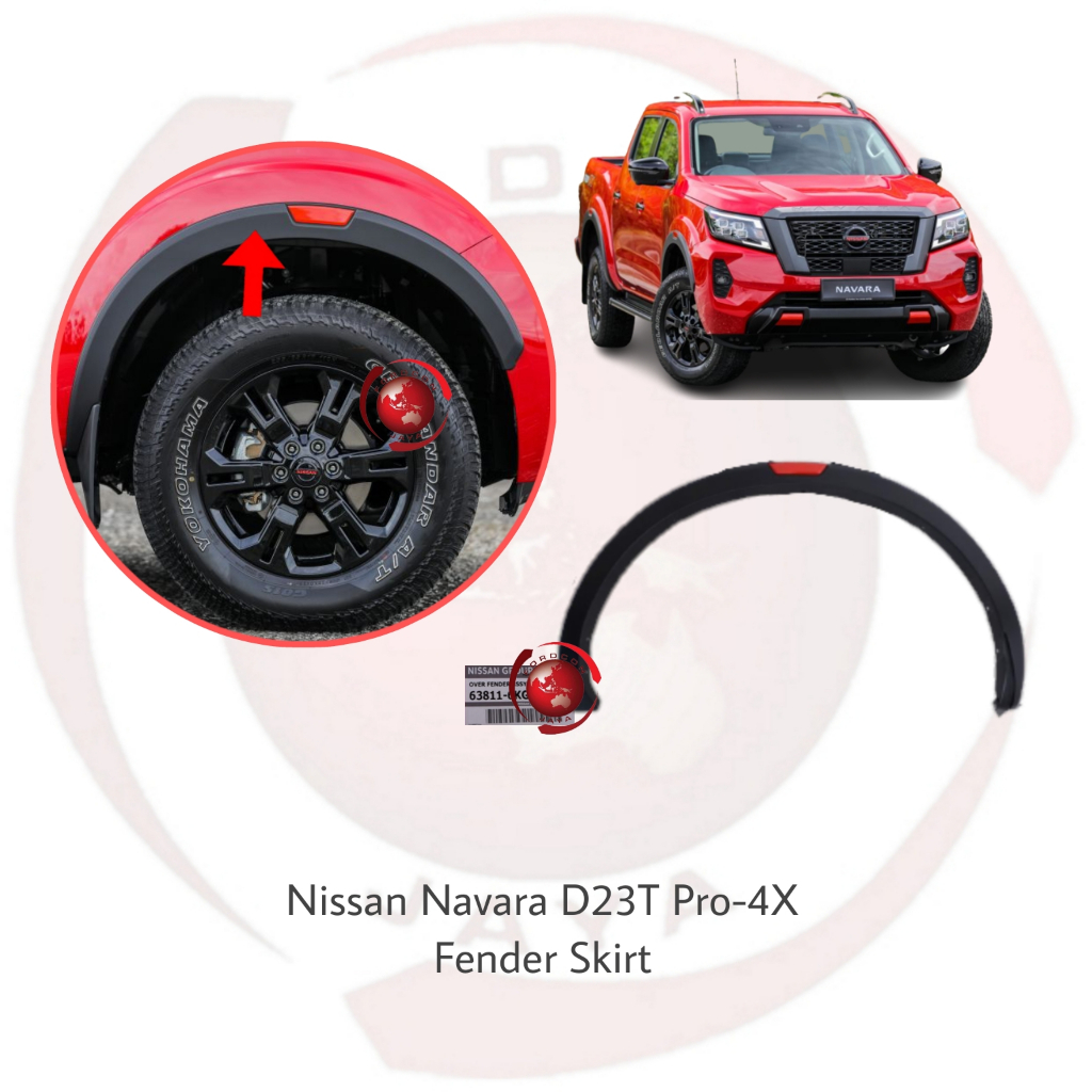 Nissan Navara Fender Skirt Overfender Navara NP300 D23T (PRO-4X ...