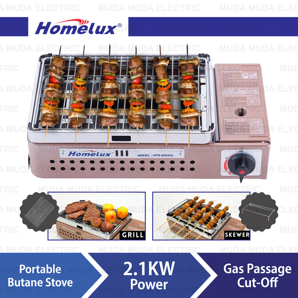 Homelux Portable Camping Gas Stove 2 in 1 Infrared Cassette Grill ...