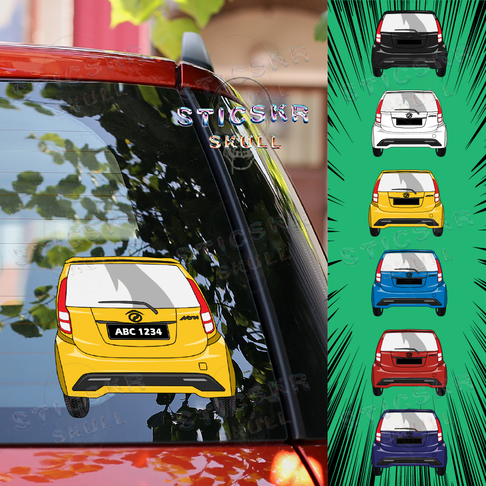 Myvi Stiker Kereta Gambar Perodua Myvi Sticker Tempah No Plat Nama ...