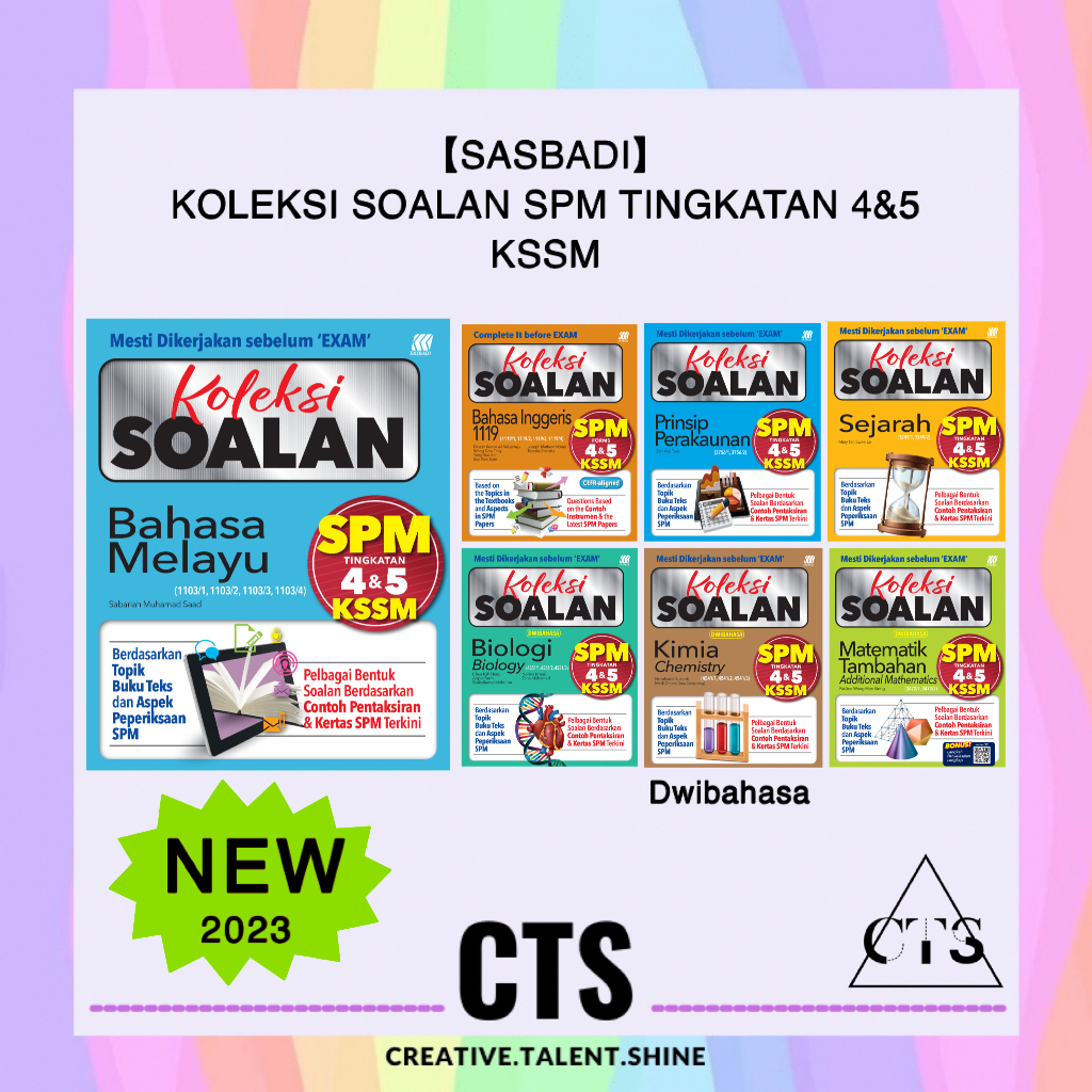 【Sasbadi】Koleksi Soalan SPM Tingkatan 4&5 KSSM 2023 Dwibahasa — Form 4 ...