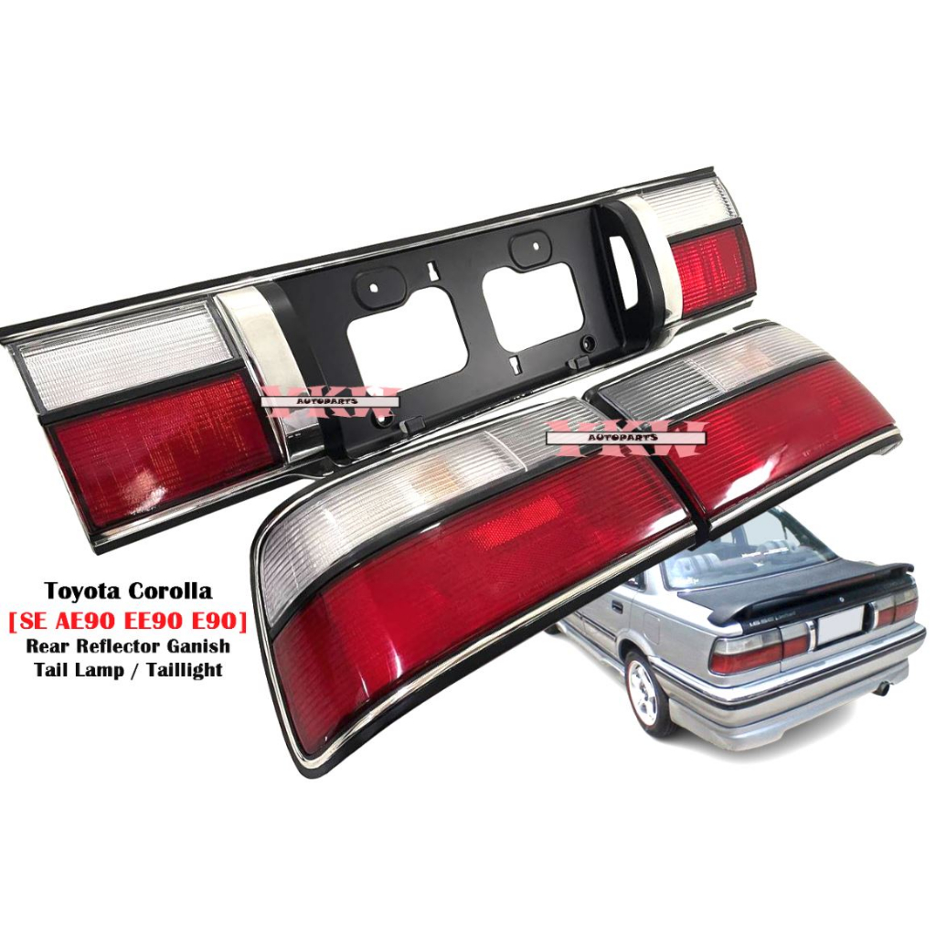 Toyota Corolla SE AE90 EE90 1987-1991 Rear Bonnet Reflector Garnish ...