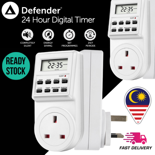 12/24 Hours/7 Days Electronic Digital Timer Switch Home Kitchen Timer Outlet Programmable Timing ...