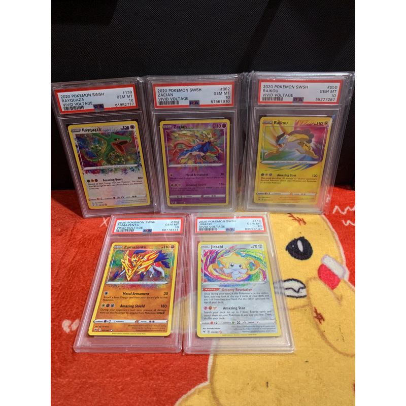 Pokemon Tcg - Amazing Rare Psa 10 Graded card Rayquaza Raikou Jirachi ...