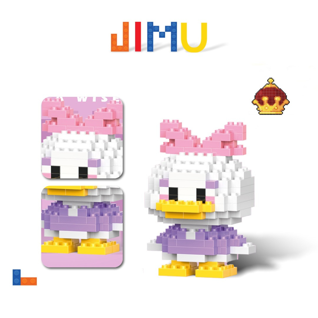 JIMU Tiny Block Series W2601-8 Cute Cartoon Daisie Building Block Set ...