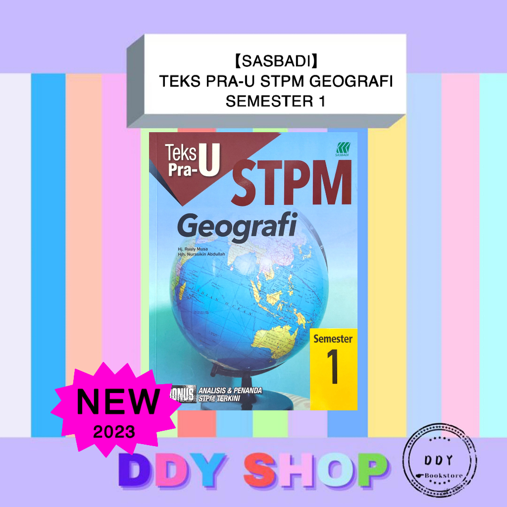 【Sasbadi】Buku Rujukan: Teks Pra-U STPM Semester 1 Geografi Edisi 2023 | Shopee Malaysia