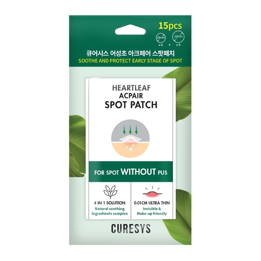 Curesys Heartleaf Acpair Spot Patch 0.01cm Ultra Thin Acne Patch ...
