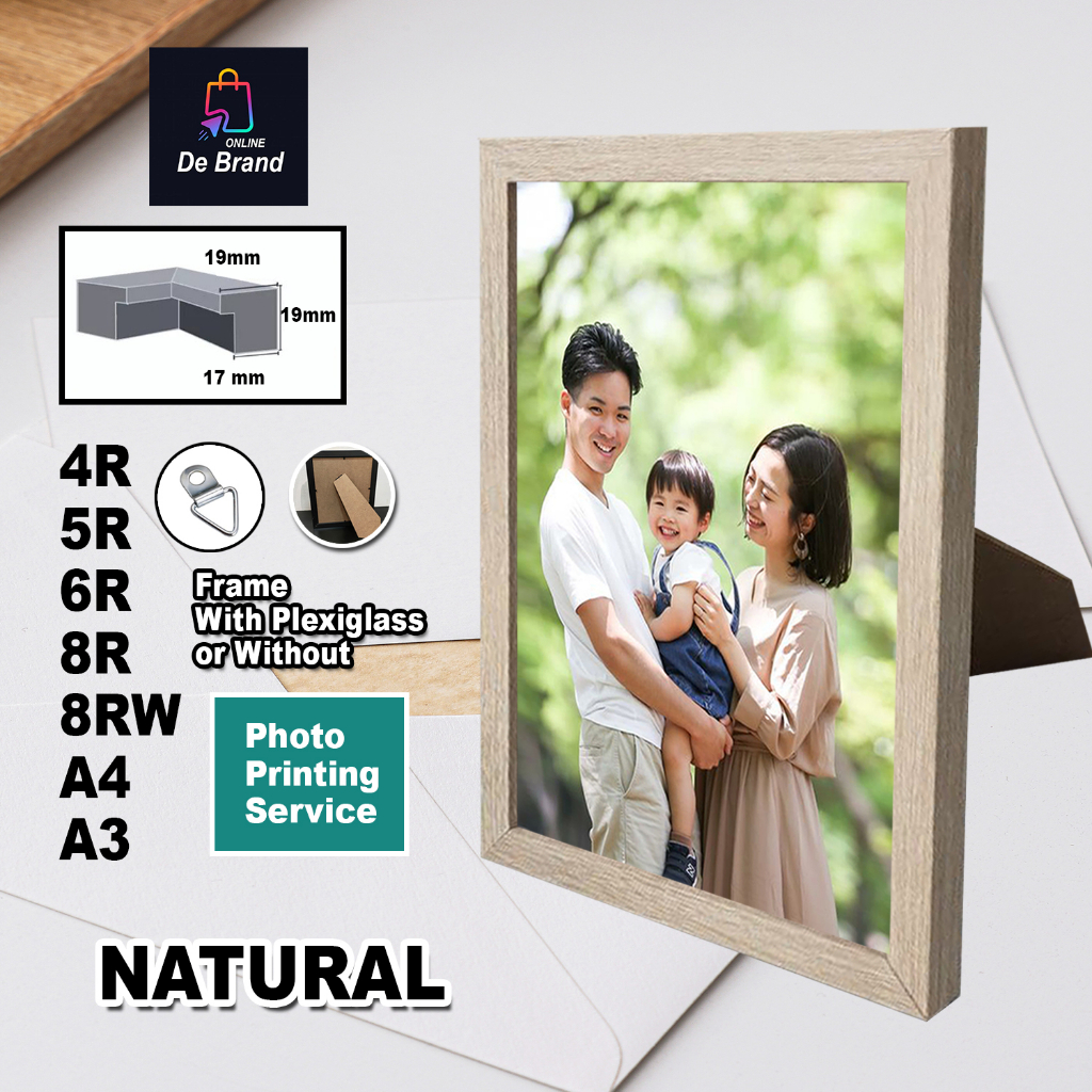 Natural Wood Frame 4R 5R 6R 8R 8RW A4 A3 Photo PVC Sheet Frame ...