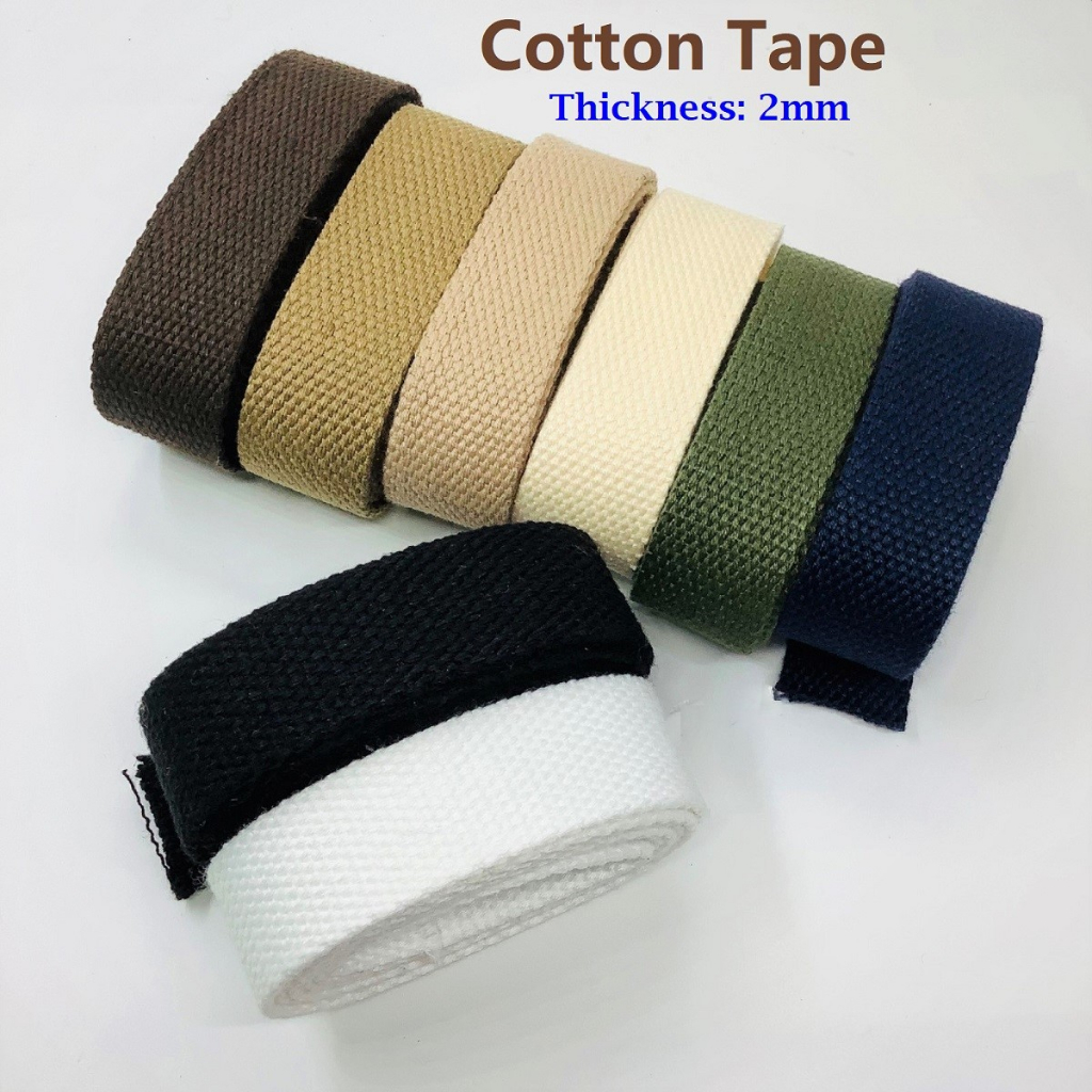 1inch Cotton Webbing Strap Extra Thick (2mm) Tali Cotton Tebal Tali Beg ...