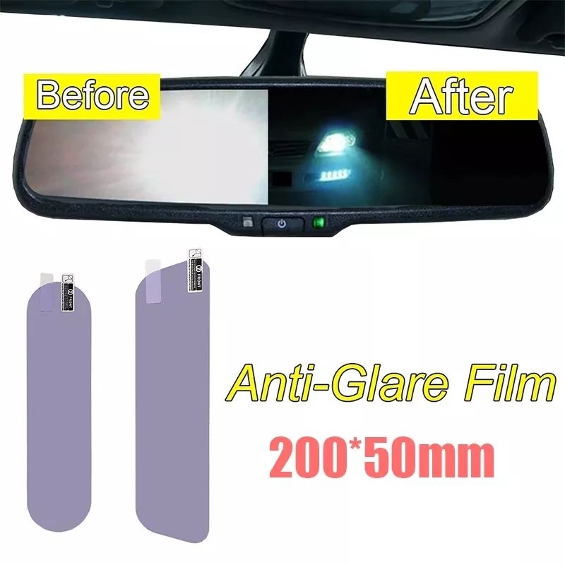 ANTI GLARE FILM anti-reflective for Room Mirror Night Glare Auto ...