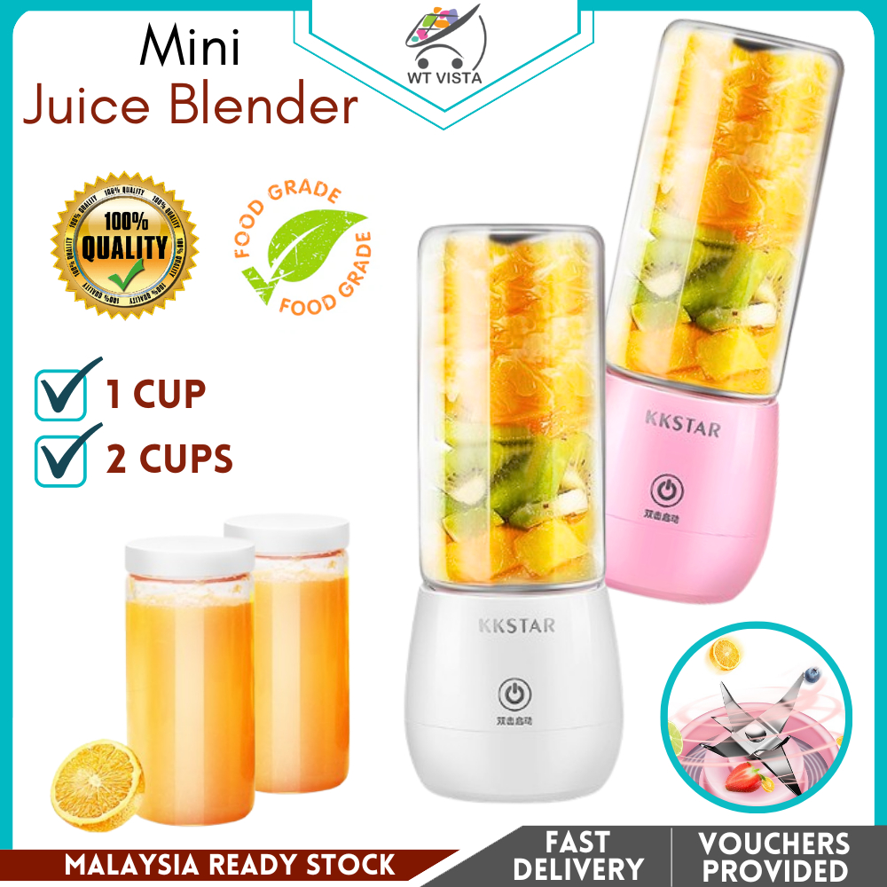Pengisar Jus Buahan Portable Electric Juicer 450ML Wireless Automatic ...