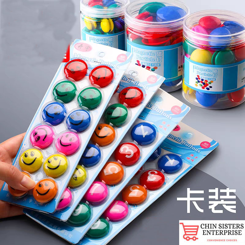 30mm Colorful Magnet Button Whiteboard Fridge Office and School Use ...
