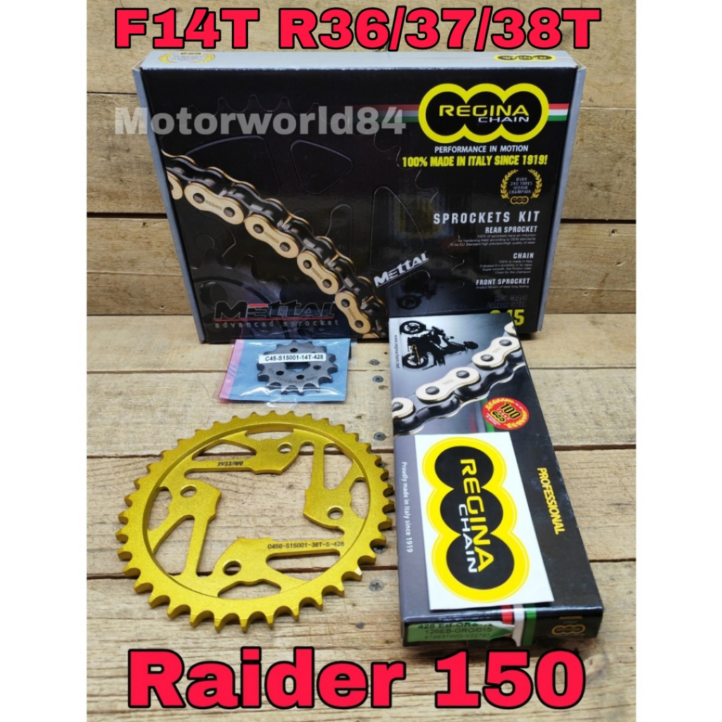 SUZUKI RAIDER 150 FULL SET REGINA CHAIN KIT / SPROCKET RAIDER150 { 100% ...