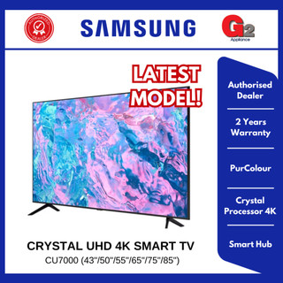 SAMSUNG CRYSTAL UHD 4K SMART TV CU7000 (43"/50"/55"/65"/75"/85") [READY ...