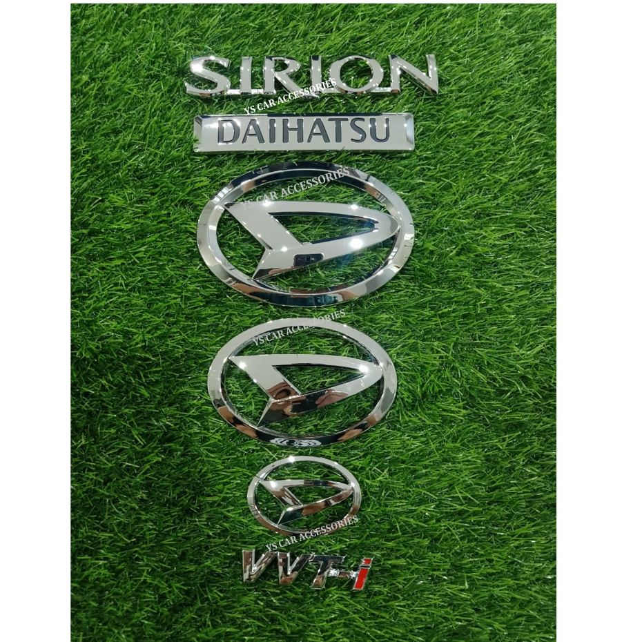 Daihatsu Sirion Logo Chrome (6pcs/set) 2008-2023 Myvi Icon/Best/MG3 ...