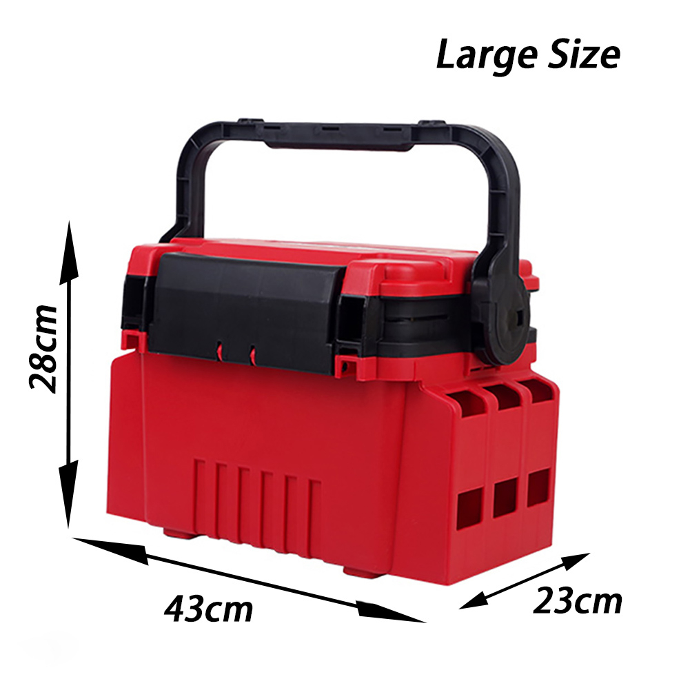 HOT🔥Lure Fishing Box Fishing Tackle Box With Pole Holder Cup Holder ...