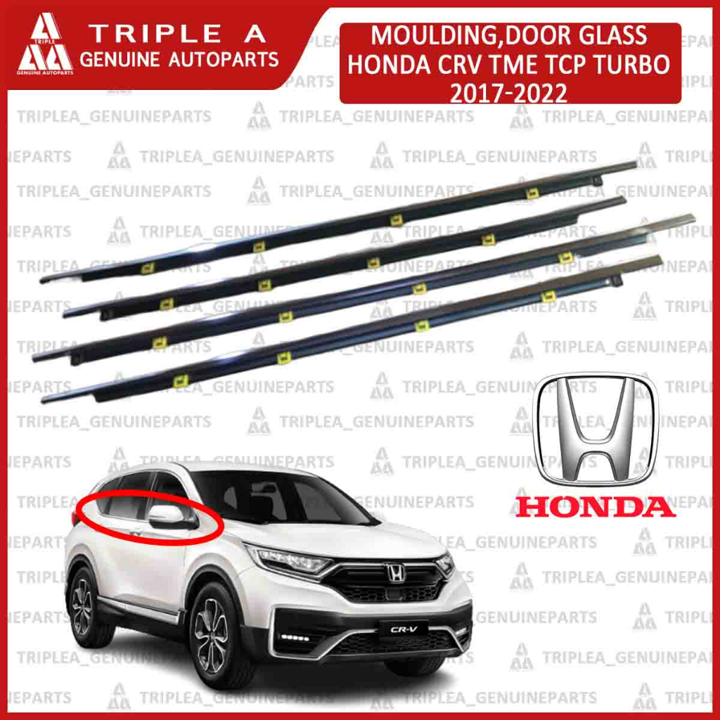 ORIGINAL HONDA CRV TME TCP TURBO 2017-2022 DOOR MOULDING LINING RUBBER OUTER GLASS WINDOW GETAH ...