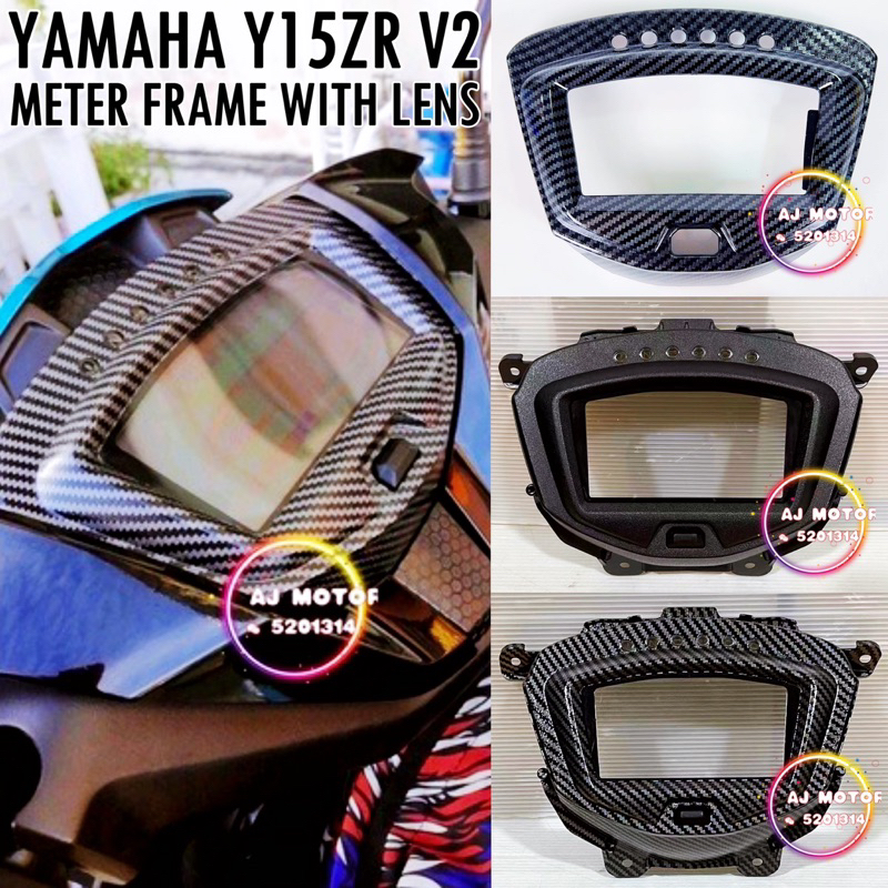 YAMAHA Y15ZR V2 METER COVER FRAME CARBON EMBLEM LED LOGO LAMBANG ...