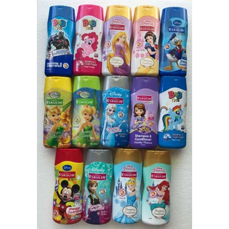 Eskulin Kids Shampoo & Conditioner Disney Princess 200ml Shampo Anak ...