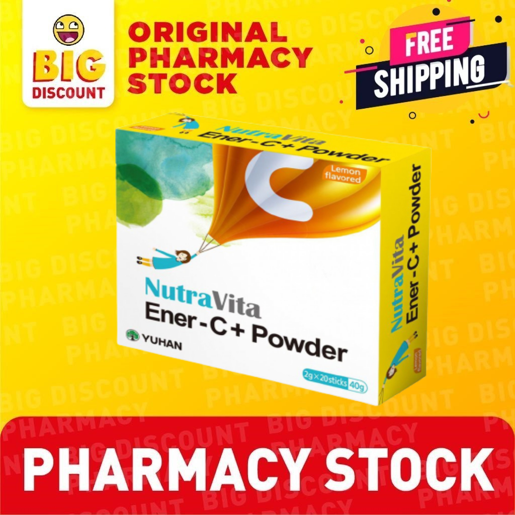 NutraVita Ener-C+ Powder (Lemon Flavoured) (2g x 20 sticks) | Shopee ...