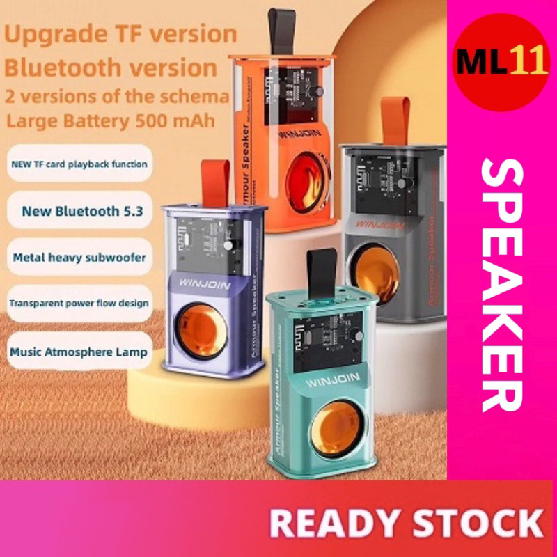 K08 Bluetooth Speaker Transparent Mech Audio TWS Two-Machine ...