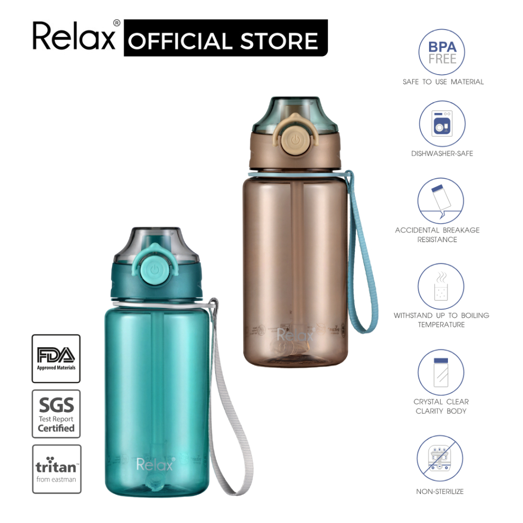 RELAX Tritan Botol Air Water Bottle - D7906 (600ml) | Shopee Malaysia