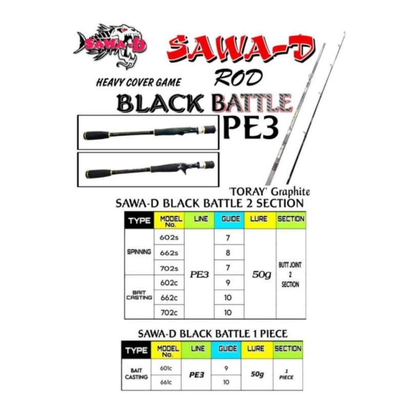 Sawa-D Rod Black Battle PE3 HEAVY COVER GAME📍NEW📍🔥🔥READY STOCK🔥🔥 ...