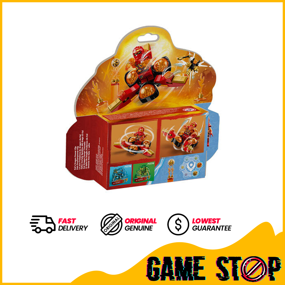 LEGO 71777 NINJAGO Kai's Dragon Power Spinjitzu Flip Toy, Collectible Set for Kids Aged 6 plus ...