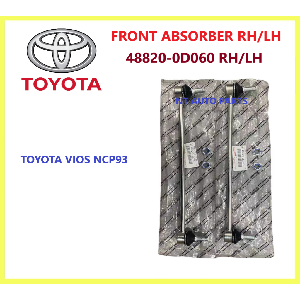 100% TOYOTA VIOS NCP93 2008 FRONT DEPAN FRT ABSORBER LINK STABILIZER ...