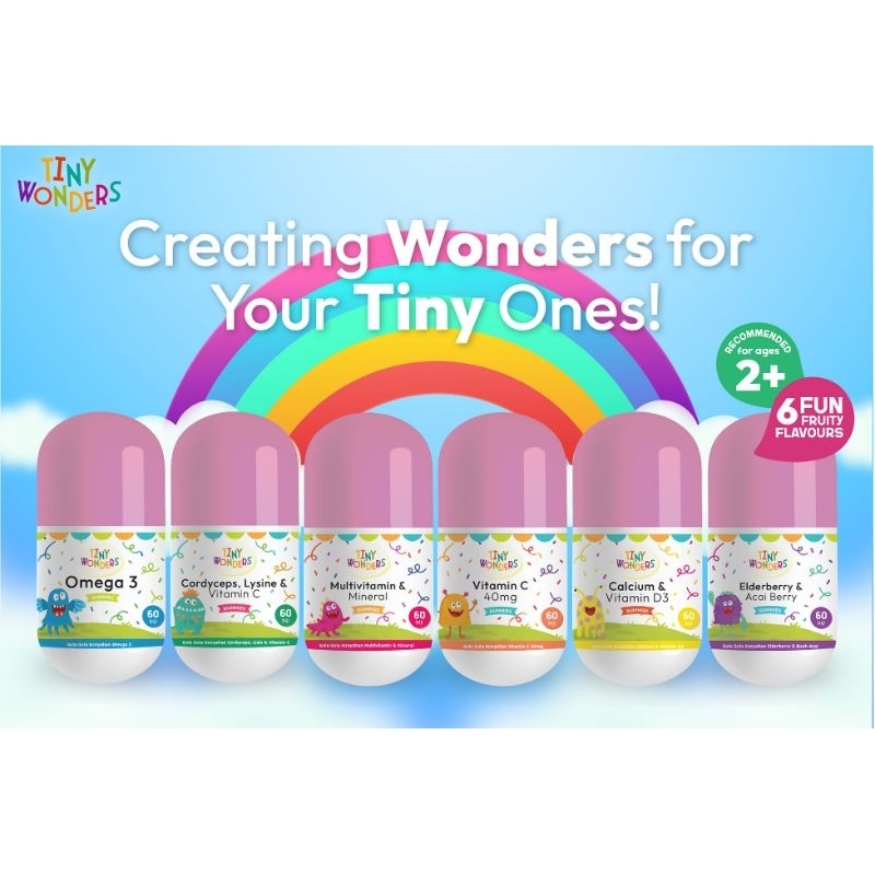 Tiny Wonders Gummies 60's 🔥 kids vitamin 🔥 tiger milk omega multivitamin calcium elderberry ...