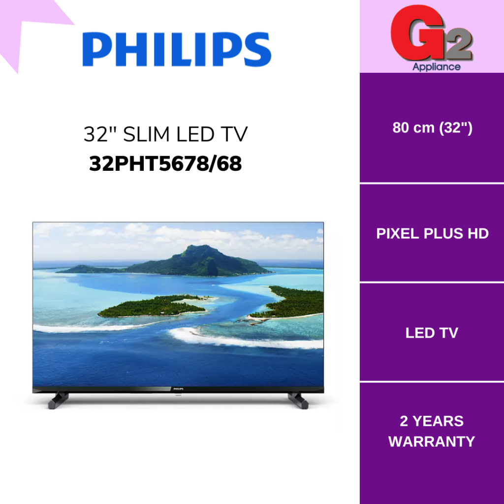 Philips (Ready Stock) 32" 5600 Series Slim LED TV 32PHT5678/68 ...