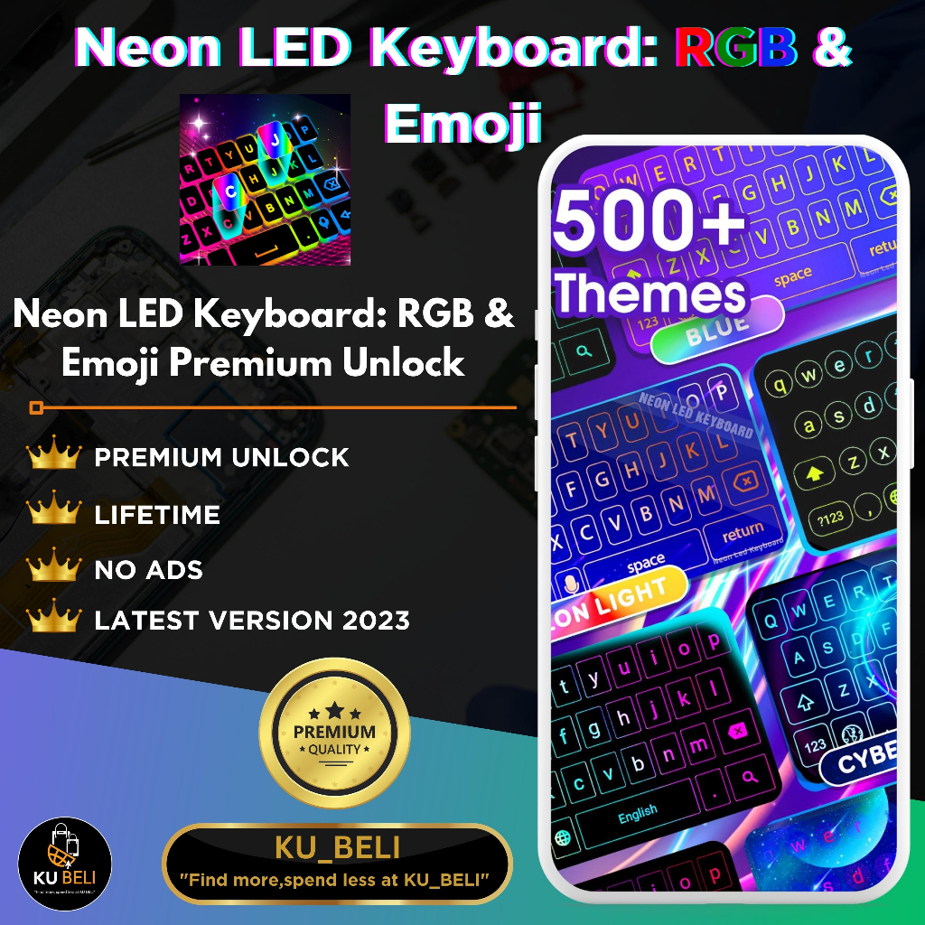[android] Neon Led Keyboard Rgb And Emoji 💠premium Unlocked Lifetime💠