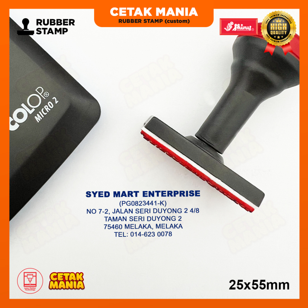 Cop Kayu/Cop Getah/ Rubber Stamp Custom (Penunjuk, Name Chop, Company ...