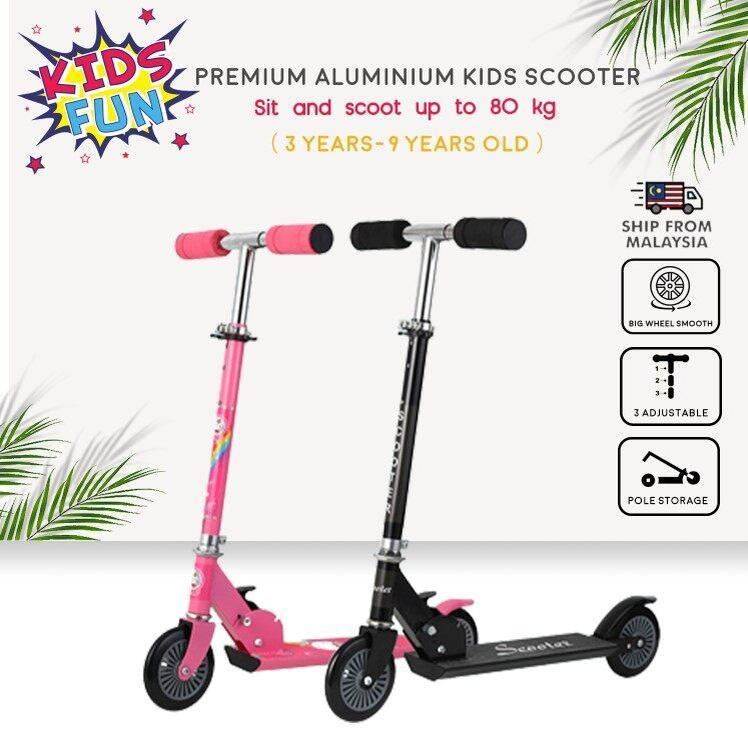 MVP-Children Kids Two Wheeled Scooter Front LED Light PVC Wheel Outdoor ...