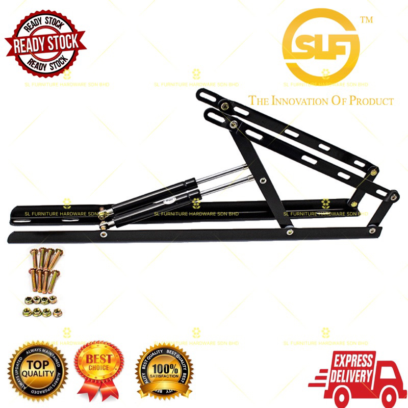 SLF Quality Black Bed Fitting Lift Up Bed Storage Kit Heavy Duty Gas ...