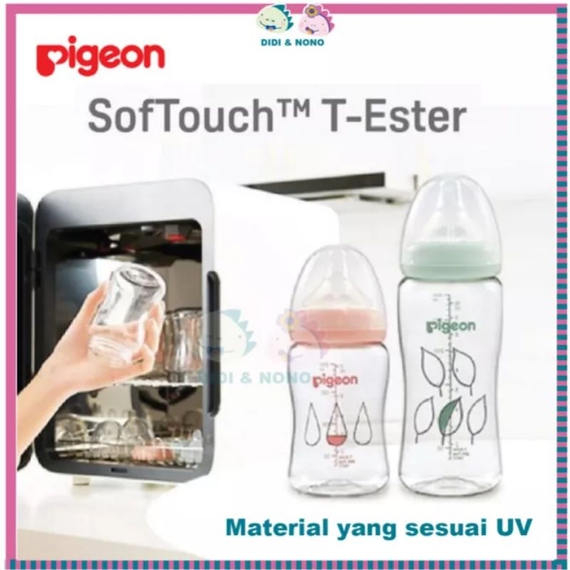 [New] PIGEON SofTouch Wide-Neck T-Ester Nursing Bottle, SofTouch Peristaltic PLUS Nipple botol ...