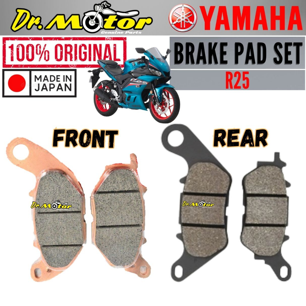 YZF R25 Front Rear Brake DISC Pad Brek DISC Brak LINING Belakang Depan ...