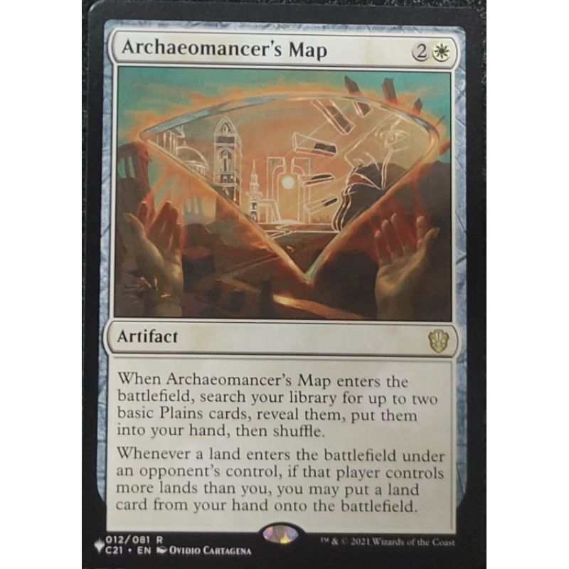 Magic The Gathering : Archaeomancer's Map Rare Commander 2021 Card ...