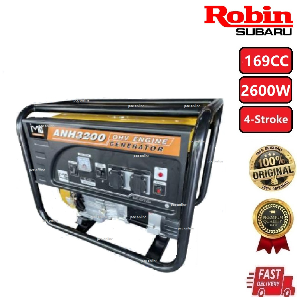 Robin ANH3200 EX17D 2.2kva Petrol Generator 2600Watt (4-Stroke ...