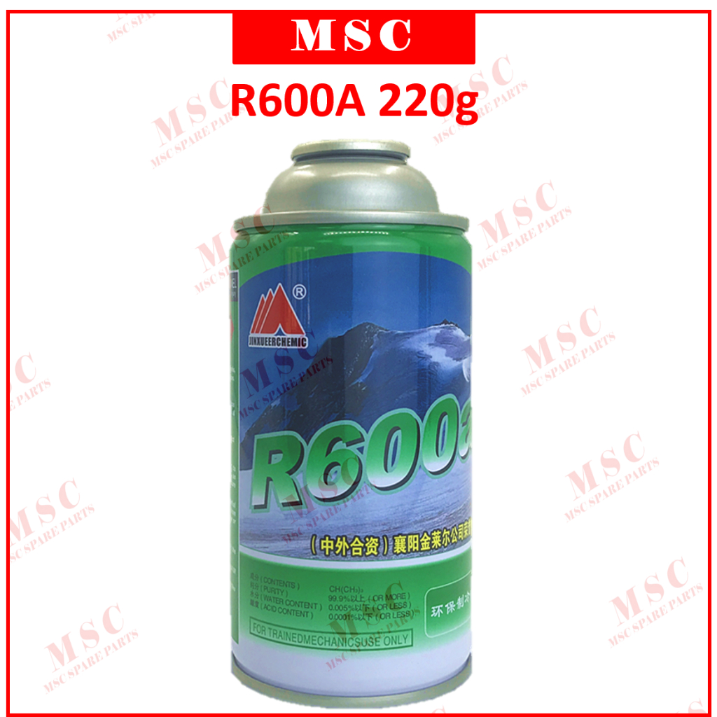 R134 R-134A R600A REFRIGERANT 220g/250g/280g Can Tap / Refrigerant Car Aircond (Peti Sejuk Ais ...