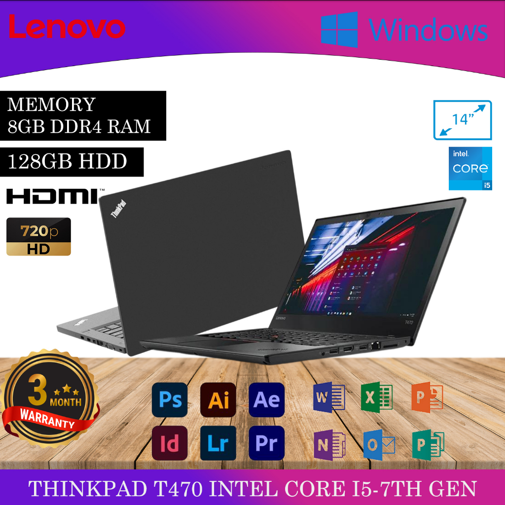 Lenovo ThinkPad T470 Touch Screen i5 7th Gen | Shopee Malaysia