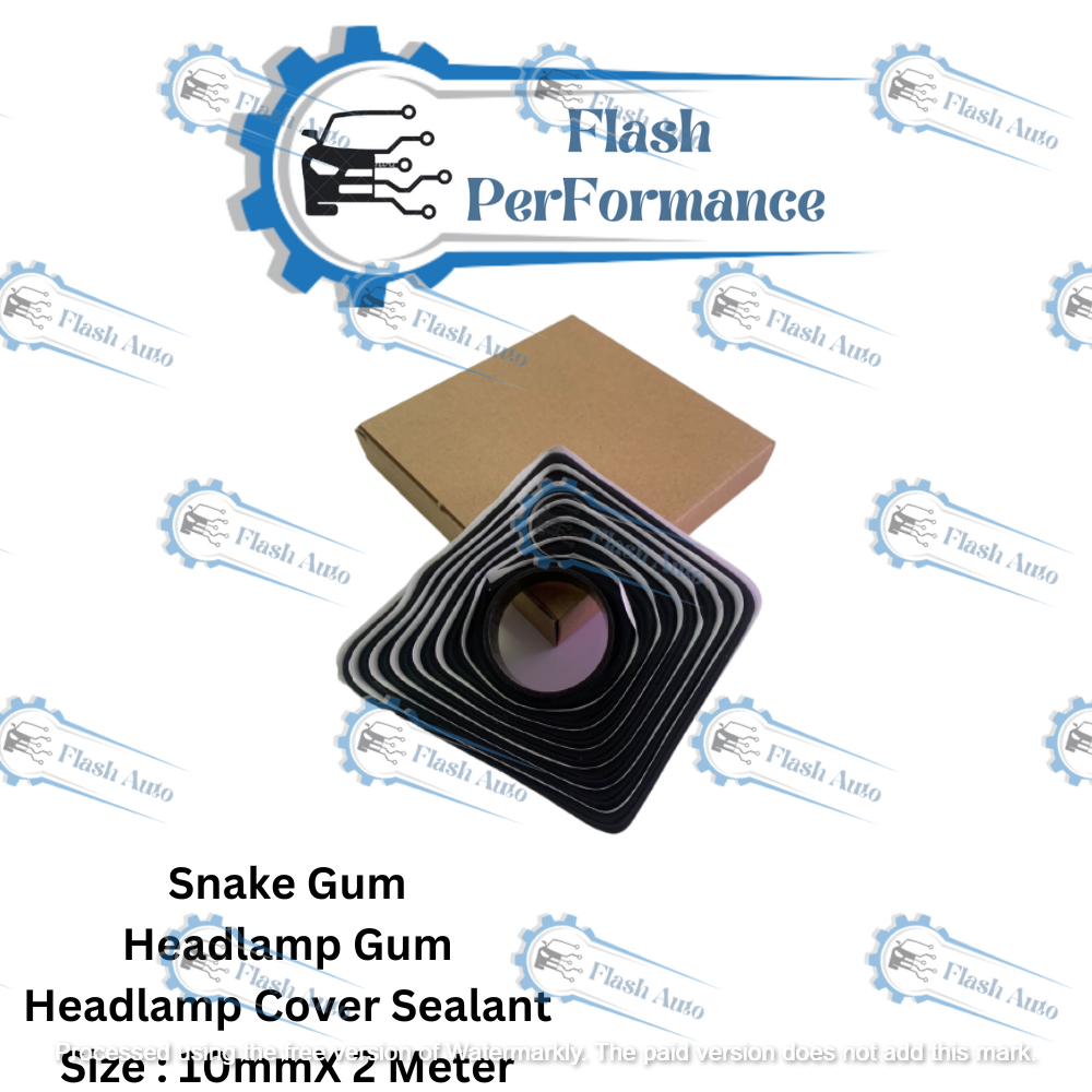 Snake Gum / Headlamp Gum / Headlamp Cover Sealant (2 Meter)（Black Color ...