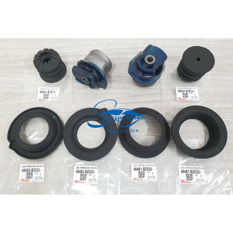 8 IN 1 SET - REAR UPPER/LOWER COIL SPRING RUBBER/AXLE BUSH/SPRING ...