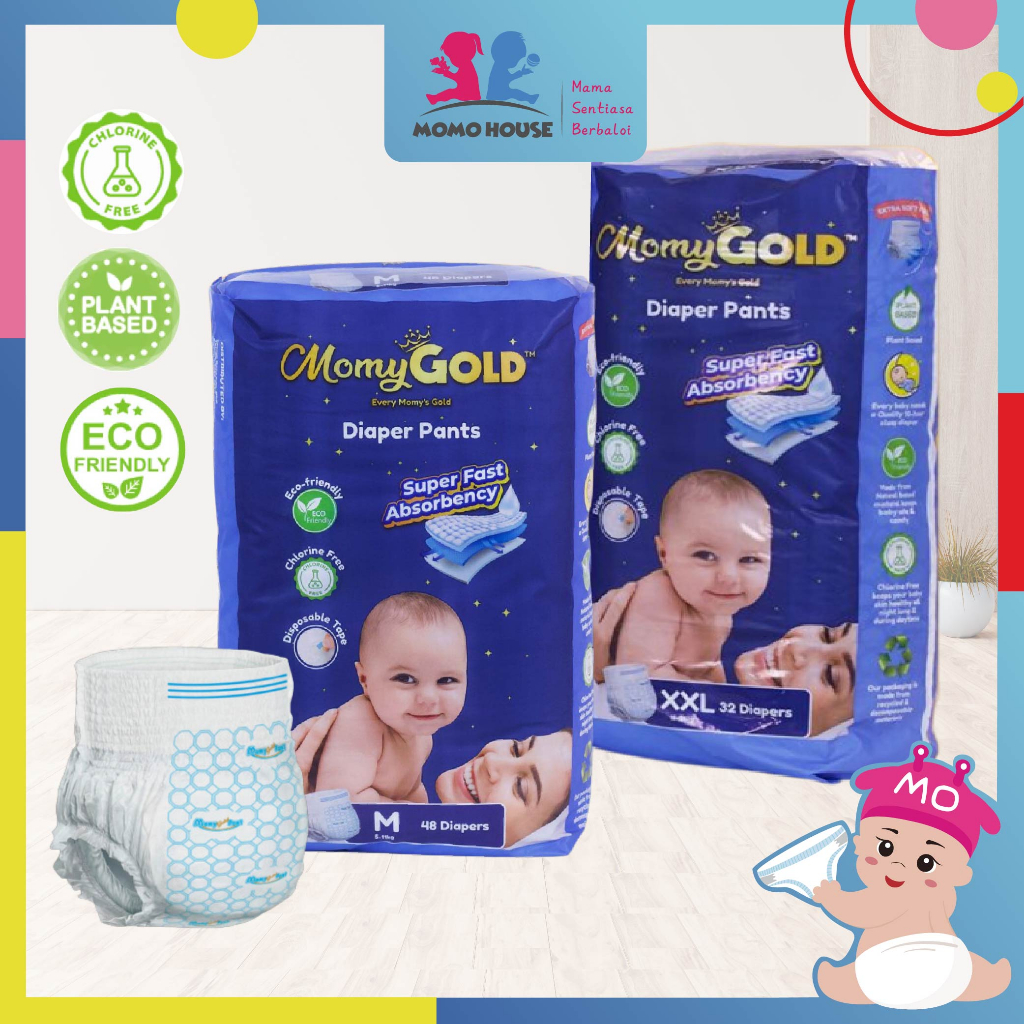 MOMY GOLD Diapers Pants M Lampin Baby Diapers Pants L Lampin Bayi ...