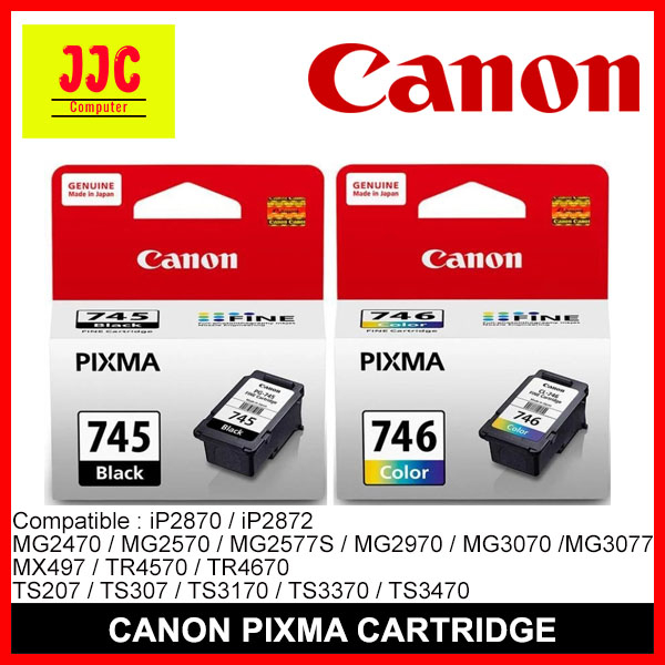 CANON PG-745/ PG-745s BLACK & CL-746/CL-746s COLOUR Original Ink ...