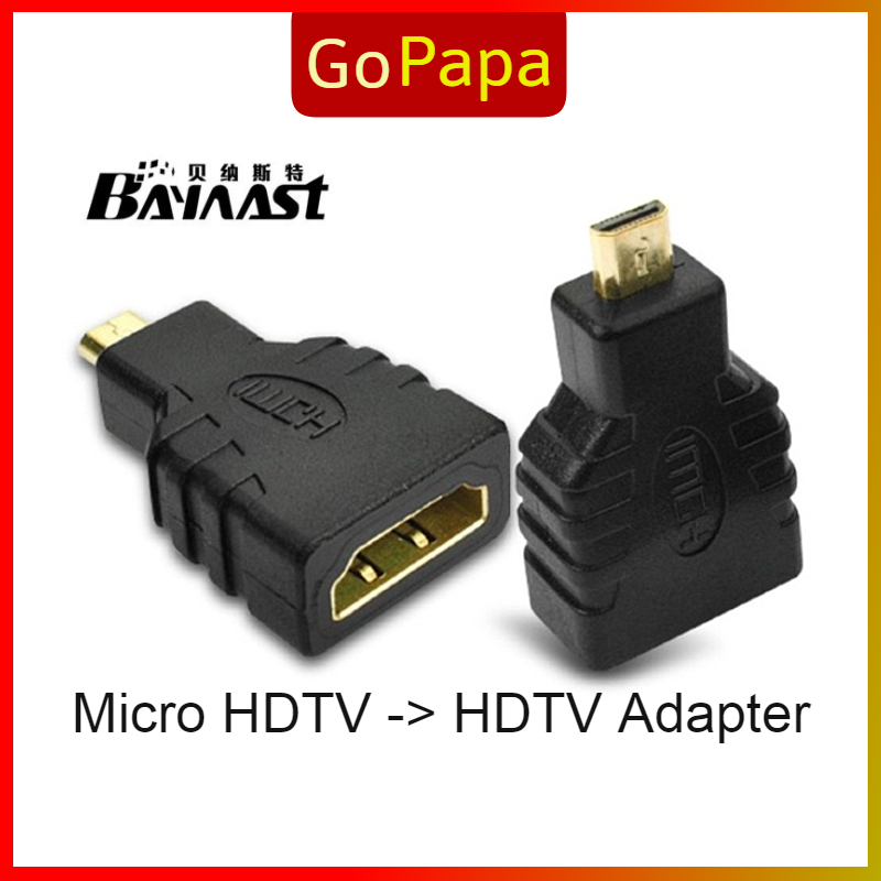 Mini Micro HDTV Male to Female 1.4 Adapter eBook Reader Camera ...