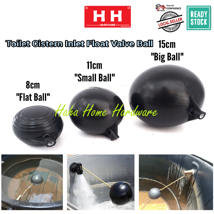 Bola Pelampung Air Tangki Tandas Cistern Jamban ; Poly Float Ball for Water Tank Float Valve ...